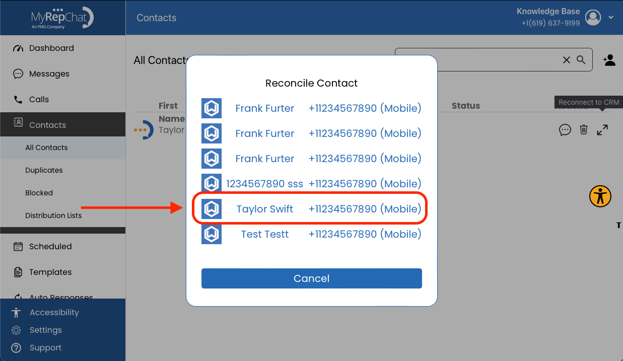 How Can I Ensure MyRepChat Contacts Match My CRM Information? (Reconcile Contacts) – ionlake