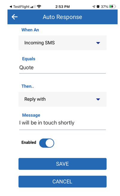 How do I create an Auto Response? (Mobile) – ionlake